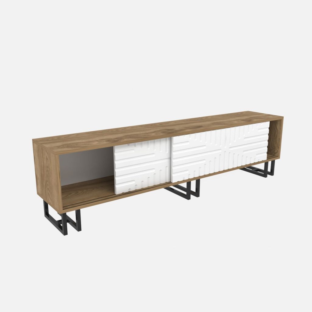 Askal Wide TV Stand – Media Console – Checkers Office & Home